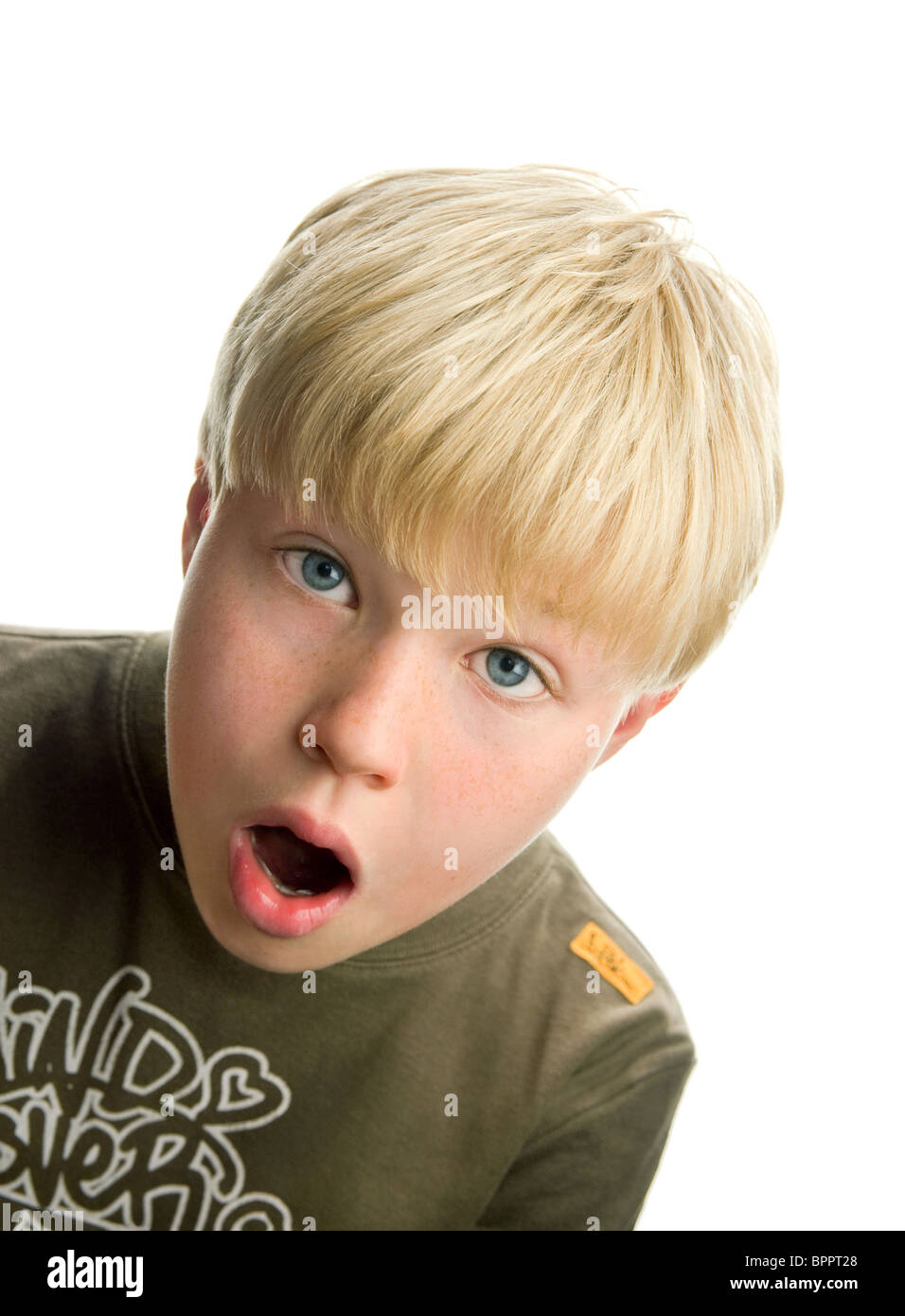 Boy portrait isolated 11 years hi-res stock photography and images - Alamy