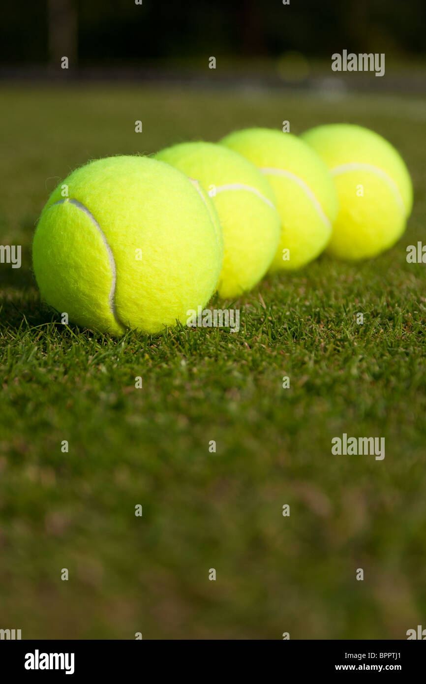 Row tennis balls hi-res stock photography and images - Alamy