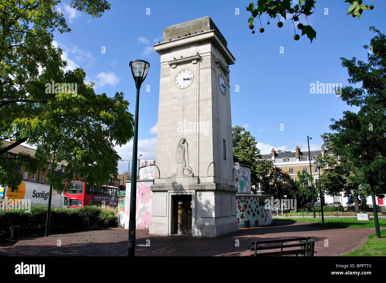 War memorial, Stockwell Memorial Gardens, Stockwell, London Borough of ...
