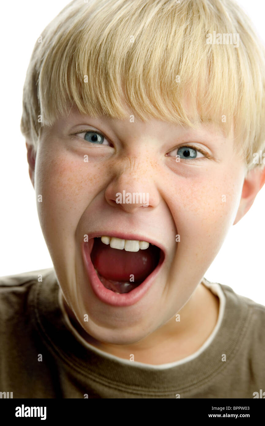 Boy amazed 10 years hi-res stock photography and images - Alamy