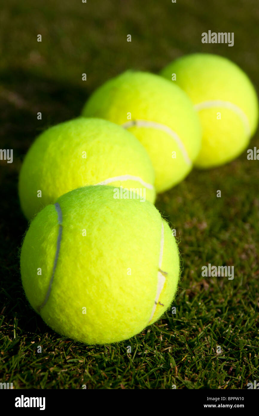 Row tennis balls hi-res stock photography and images - Alamy