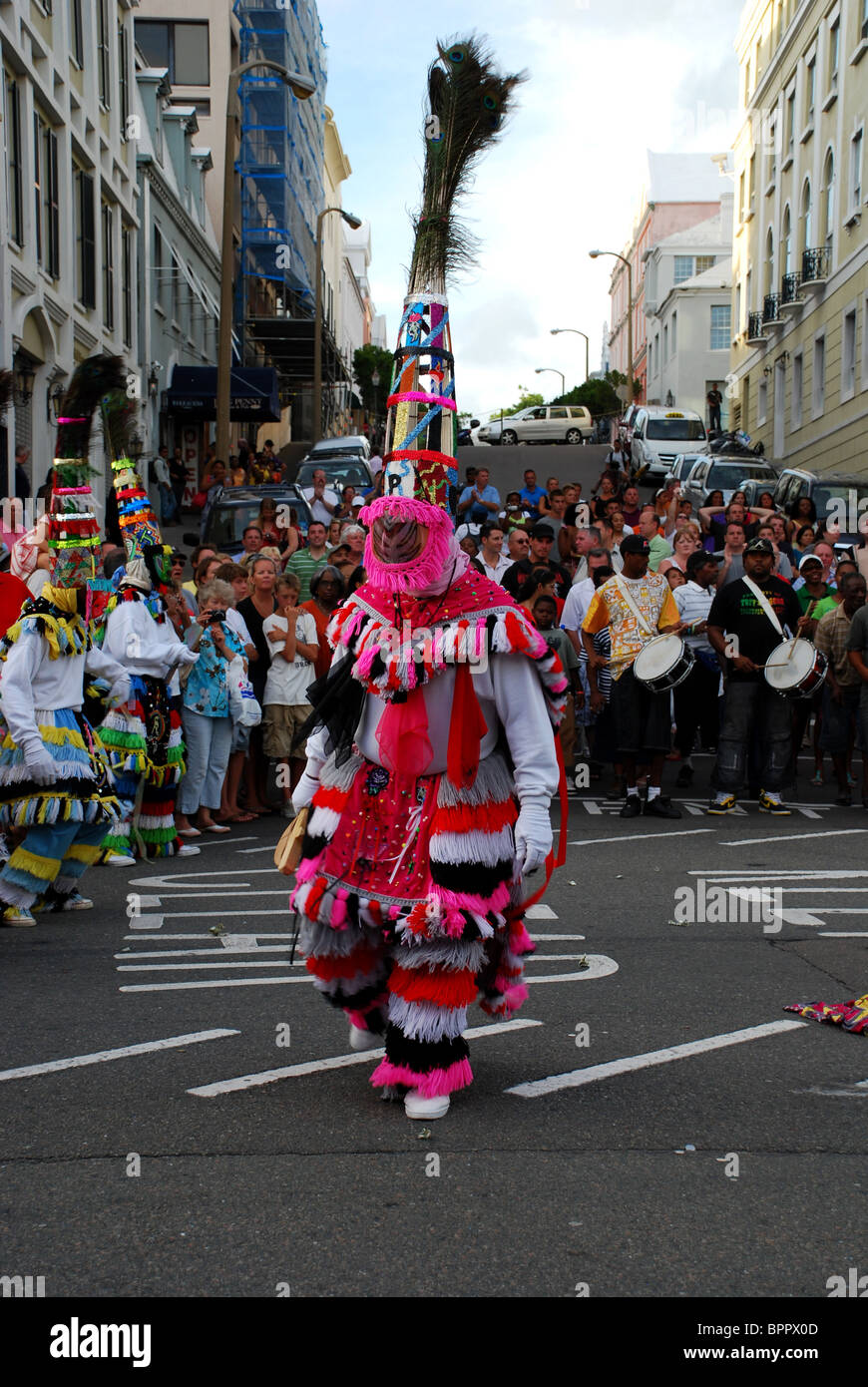 A gombey dancers in the street Hamilton Bermuda Stock Photo - Alamy