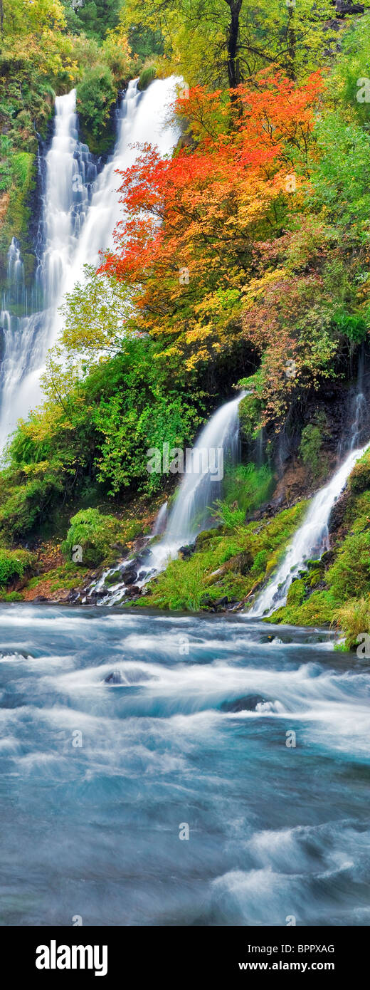 Burney Falls with fall color. McArthur-Burney Falls Memorial State Park ...