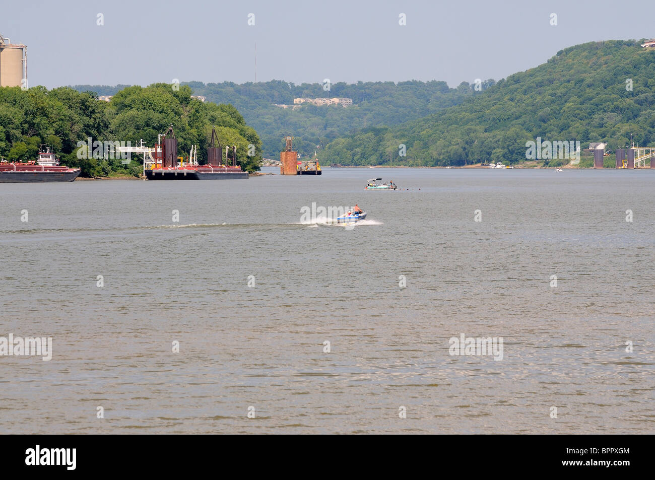 View of the Ohio River between Cincinnati, Ohio and Constance, Kentucky ...