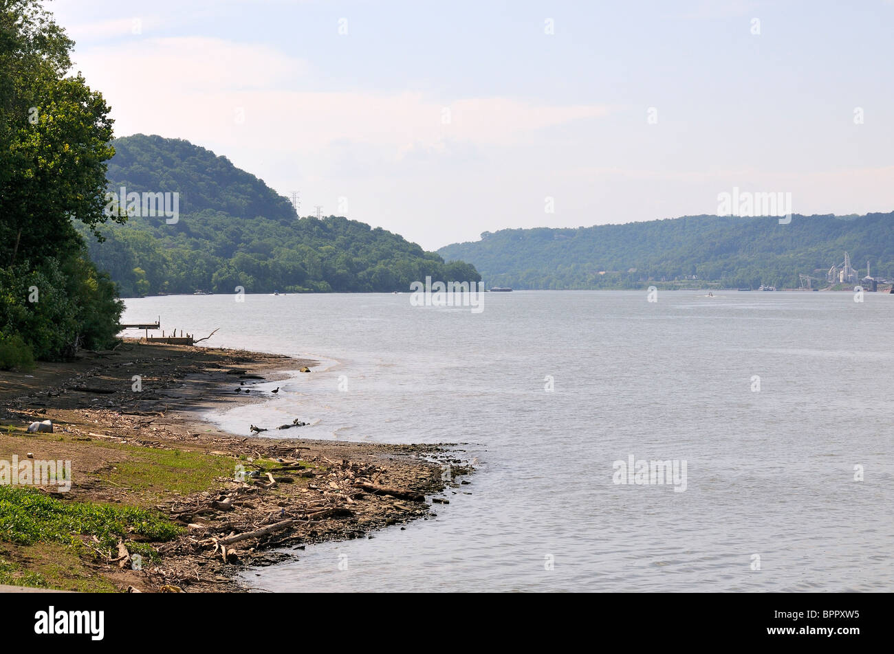 View of the Ohio River between Cincinnati, Ohio and Constance, Kentucky ...