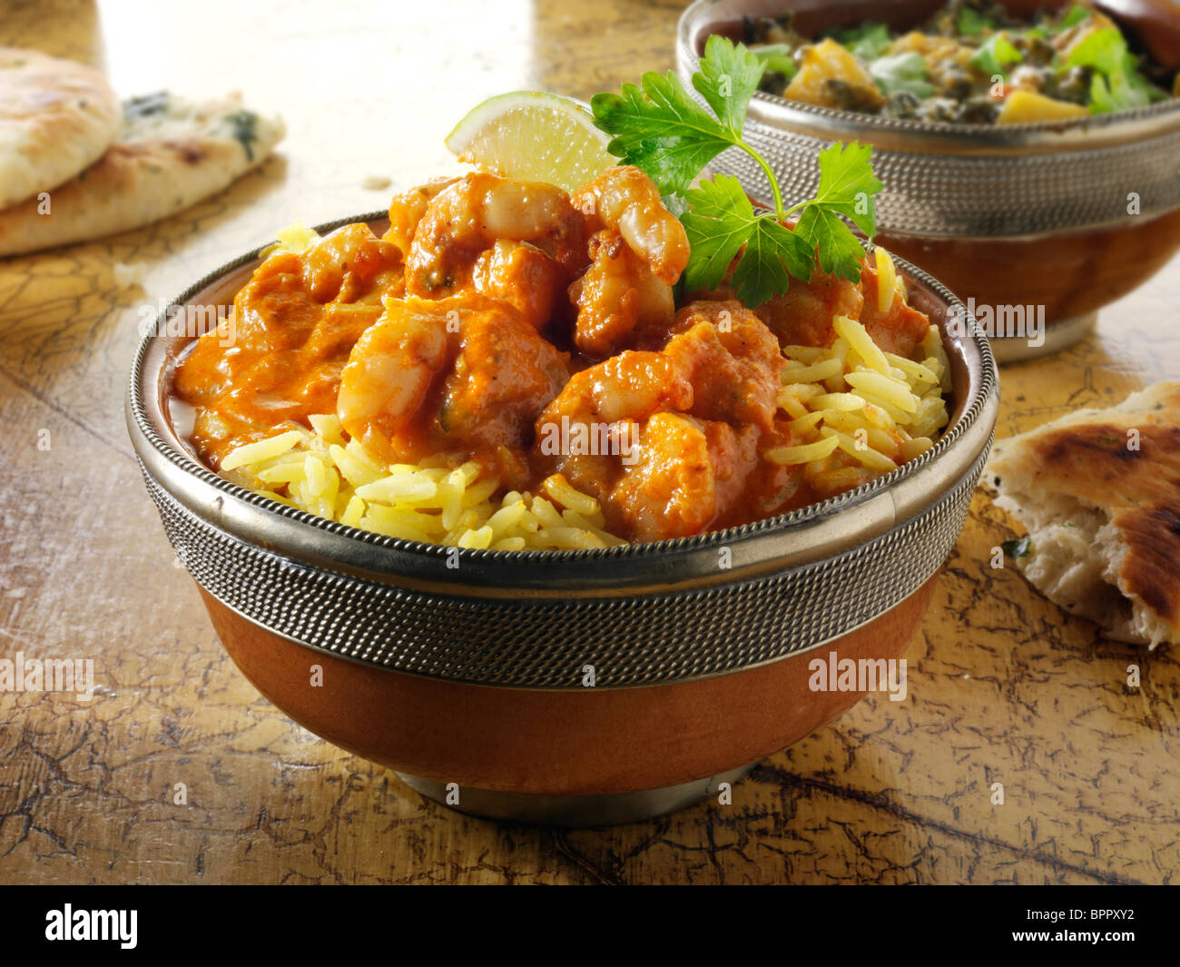 Prawn Makhani curry & rice, Indian food recipe pictures, photos ...