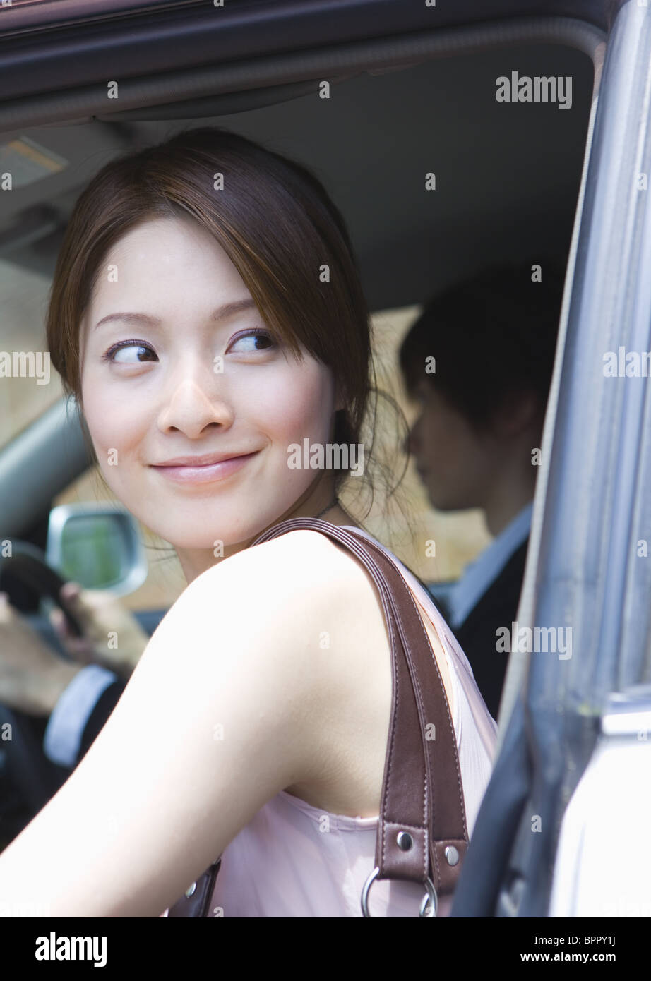 Couple having a drive Stock Photo - Alamy