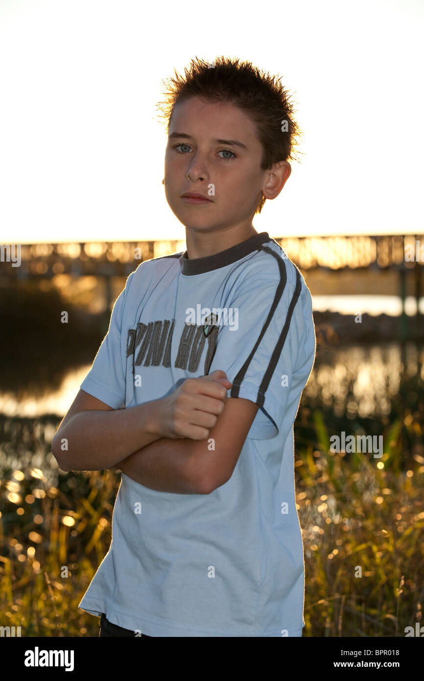 Angry teenage boy Stock Photo - Alamy