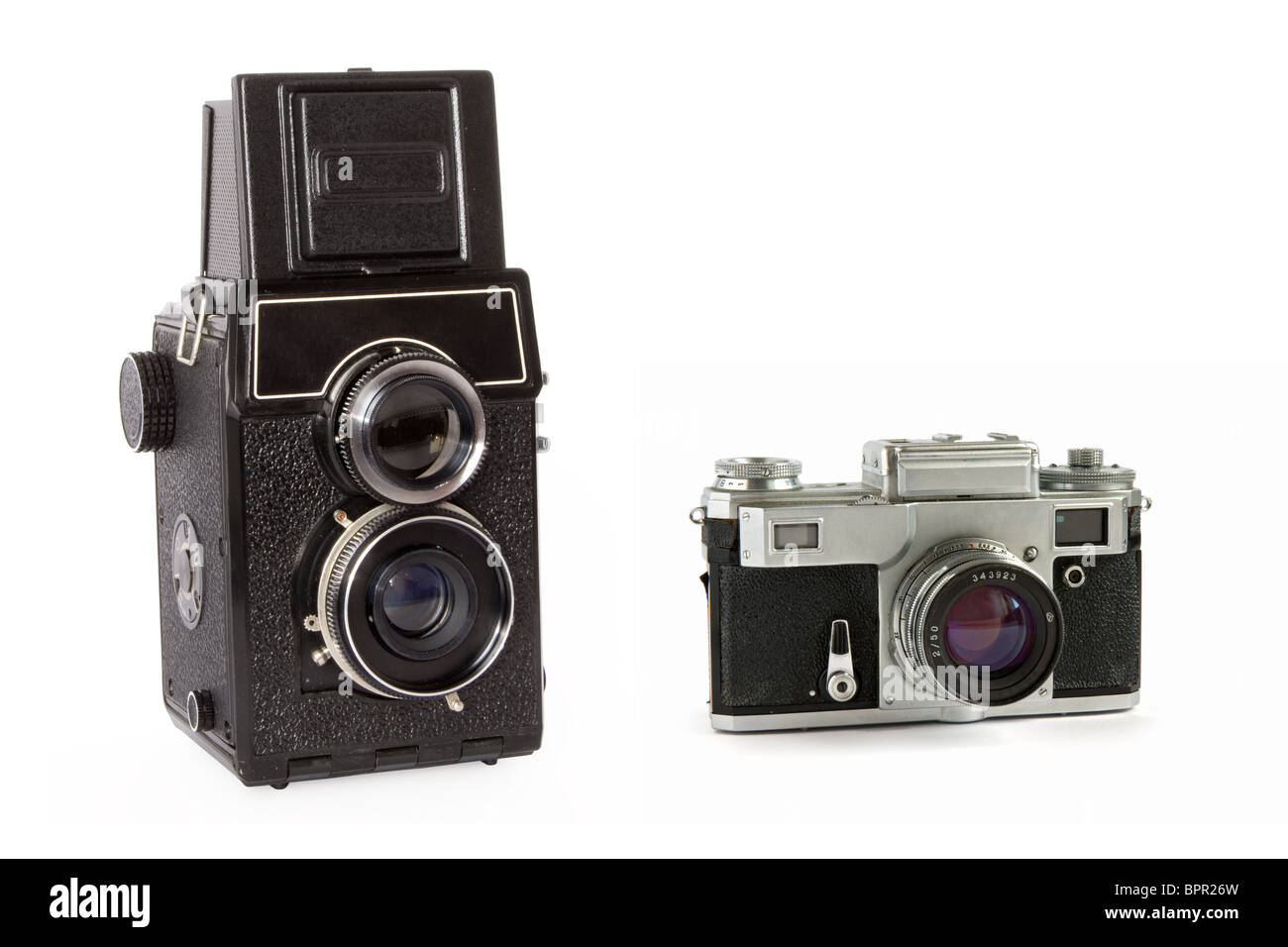 Vintage cameras isolated Stock Photo - Alamy