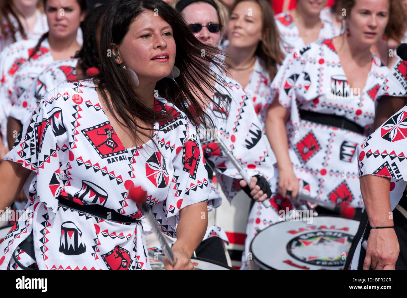 Batala Drummers at the Notting Hill Carnival Stock Photo - Alamy