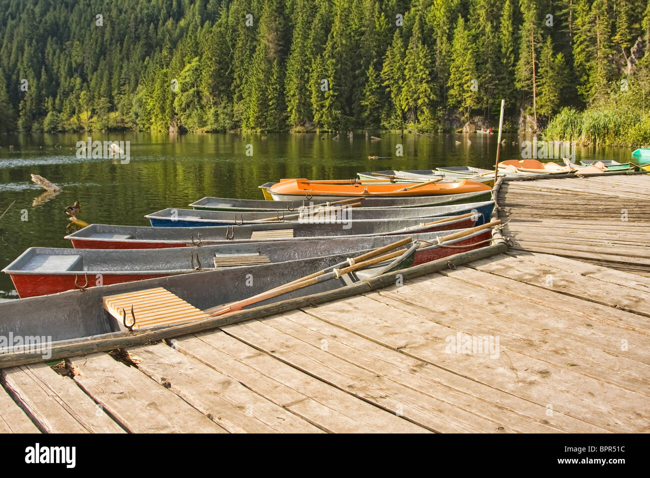 Boats red lake in romania hi-res stock photography and images - Alamy