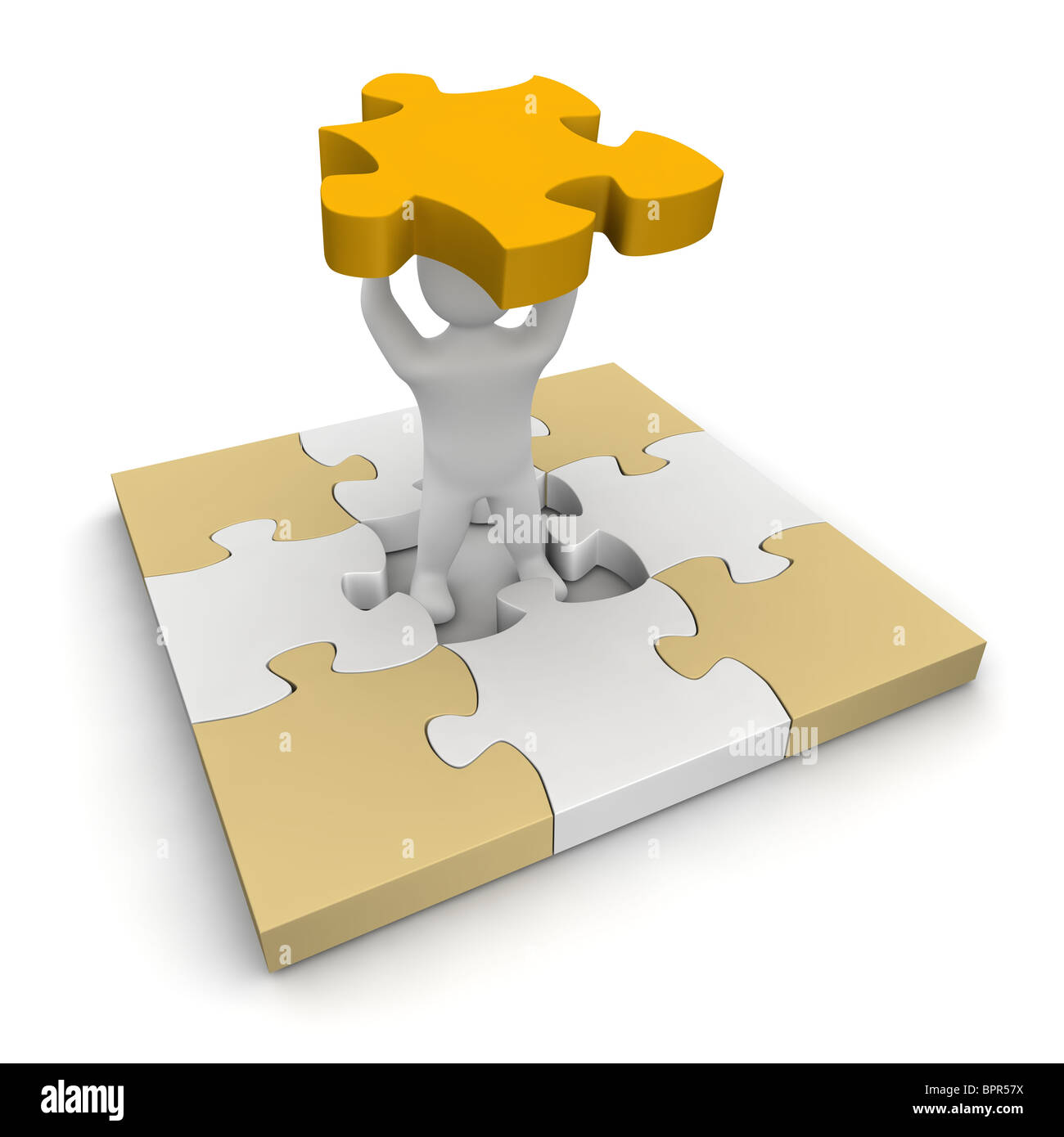 3d people man missing piece hi-res stock photography and images - Alamy