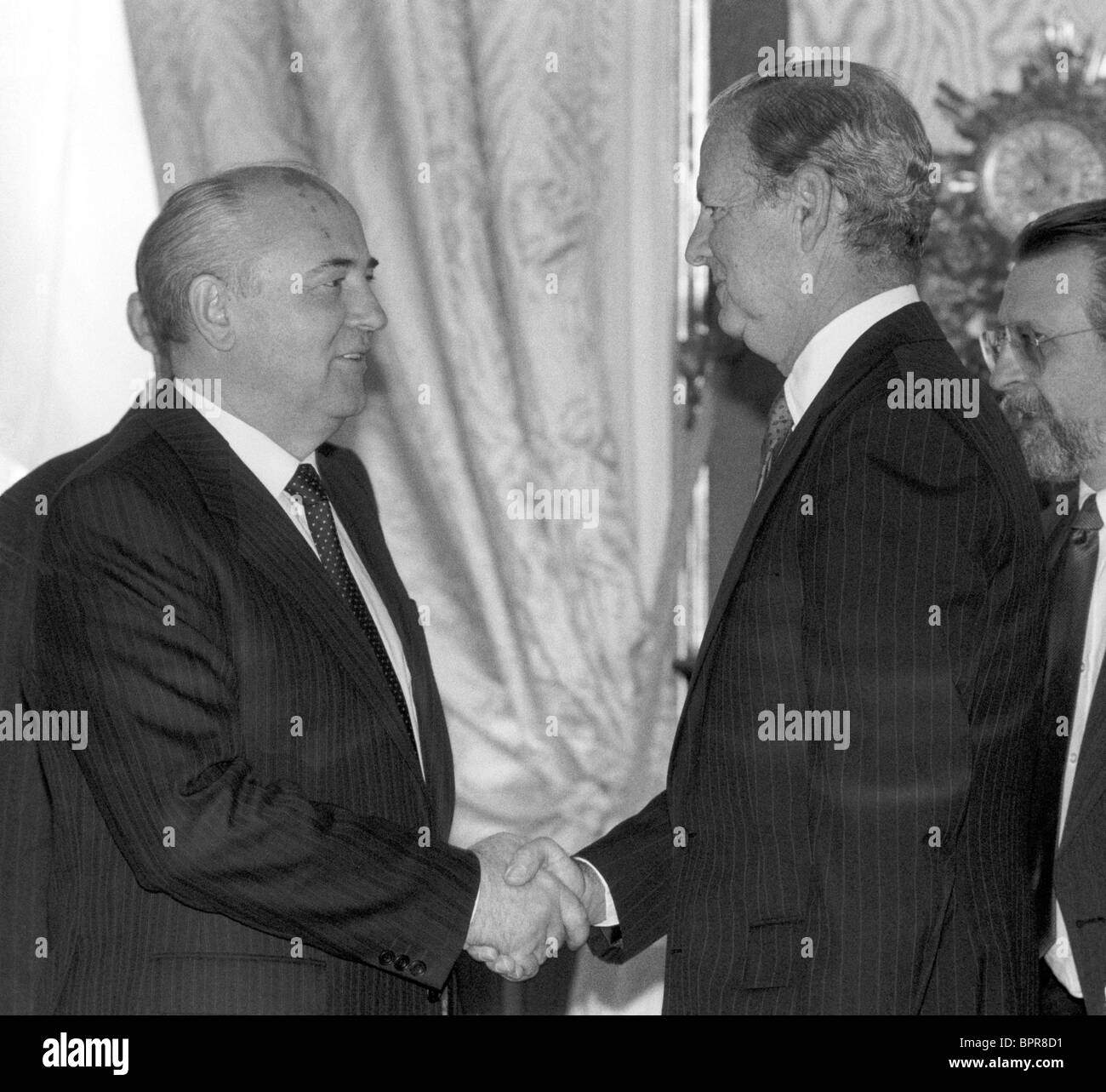 Mikhail Gorbachev Meets James Baker High Resolution Stock Photography ...