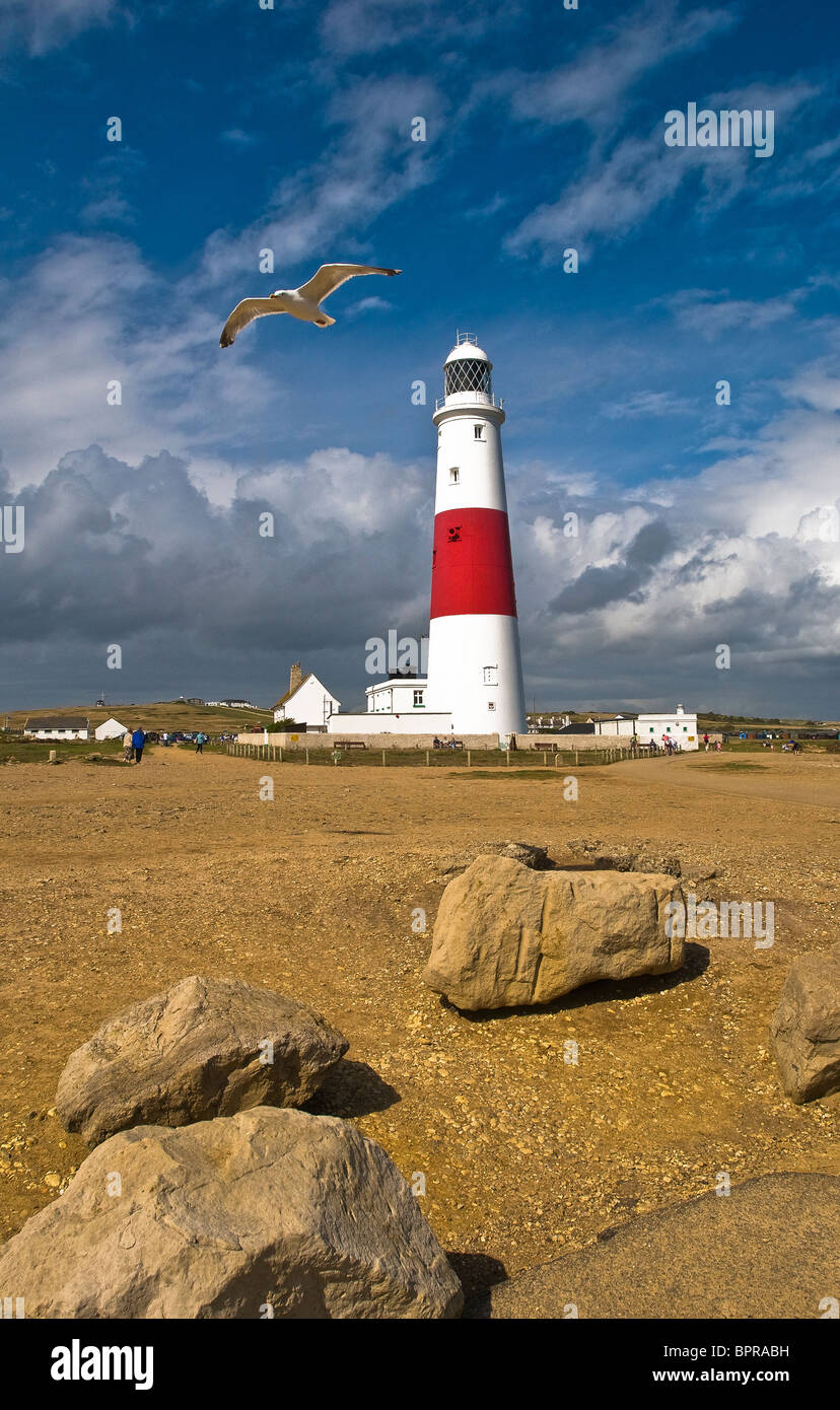 Portland Bill lighthouse on the Isle of Portland, Dorset, England Stock ...