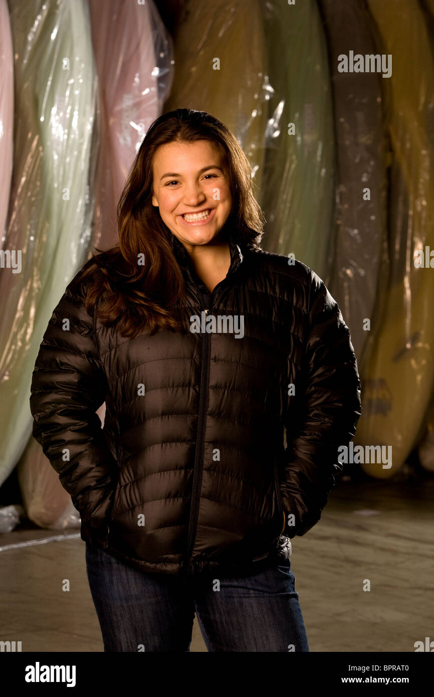 Portrait of an attractive female kayker Stock Photo - Alamy
