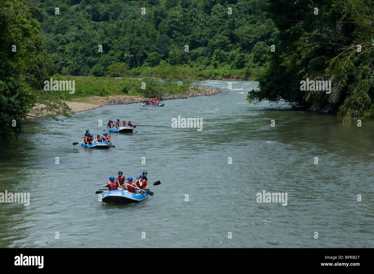 White Water Rafting on the Kuilu River, Sabah, Borneo Stock Photo - Alamy