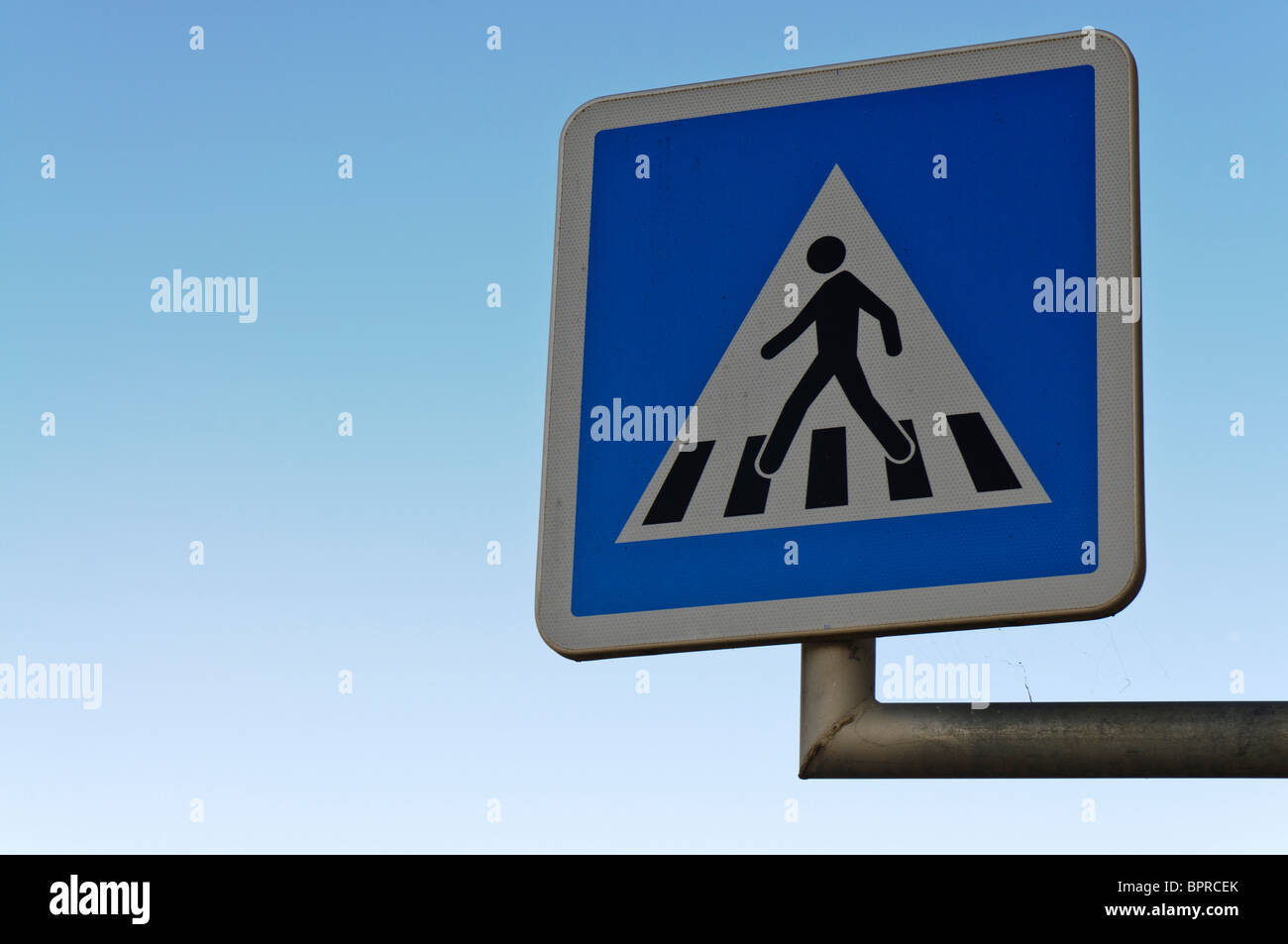 French zebra crossing road sign Stock Photo - Alamy