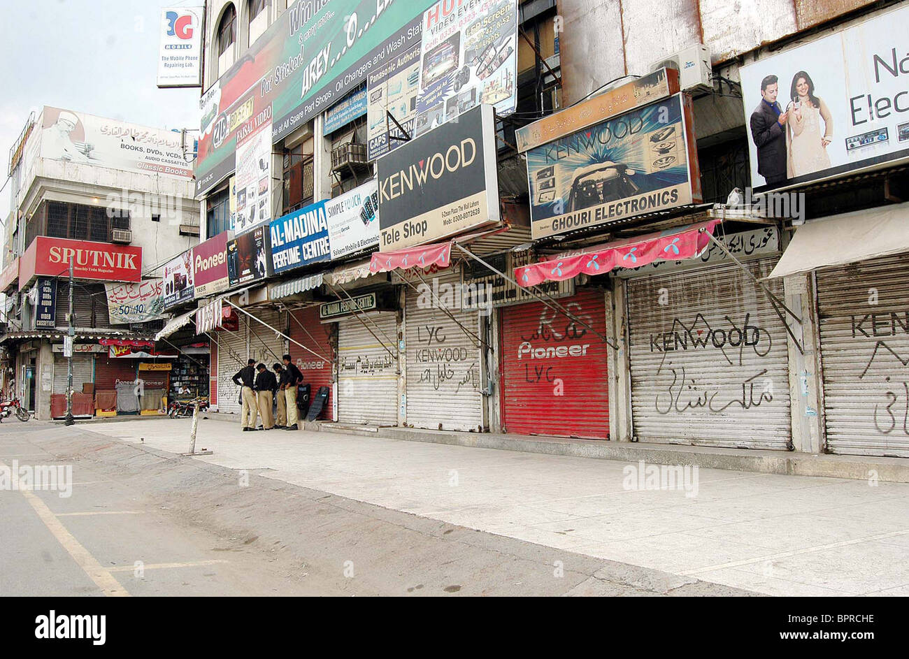 Shops are seen closed due to mourning on Wednesday’s blasts at Hall ...