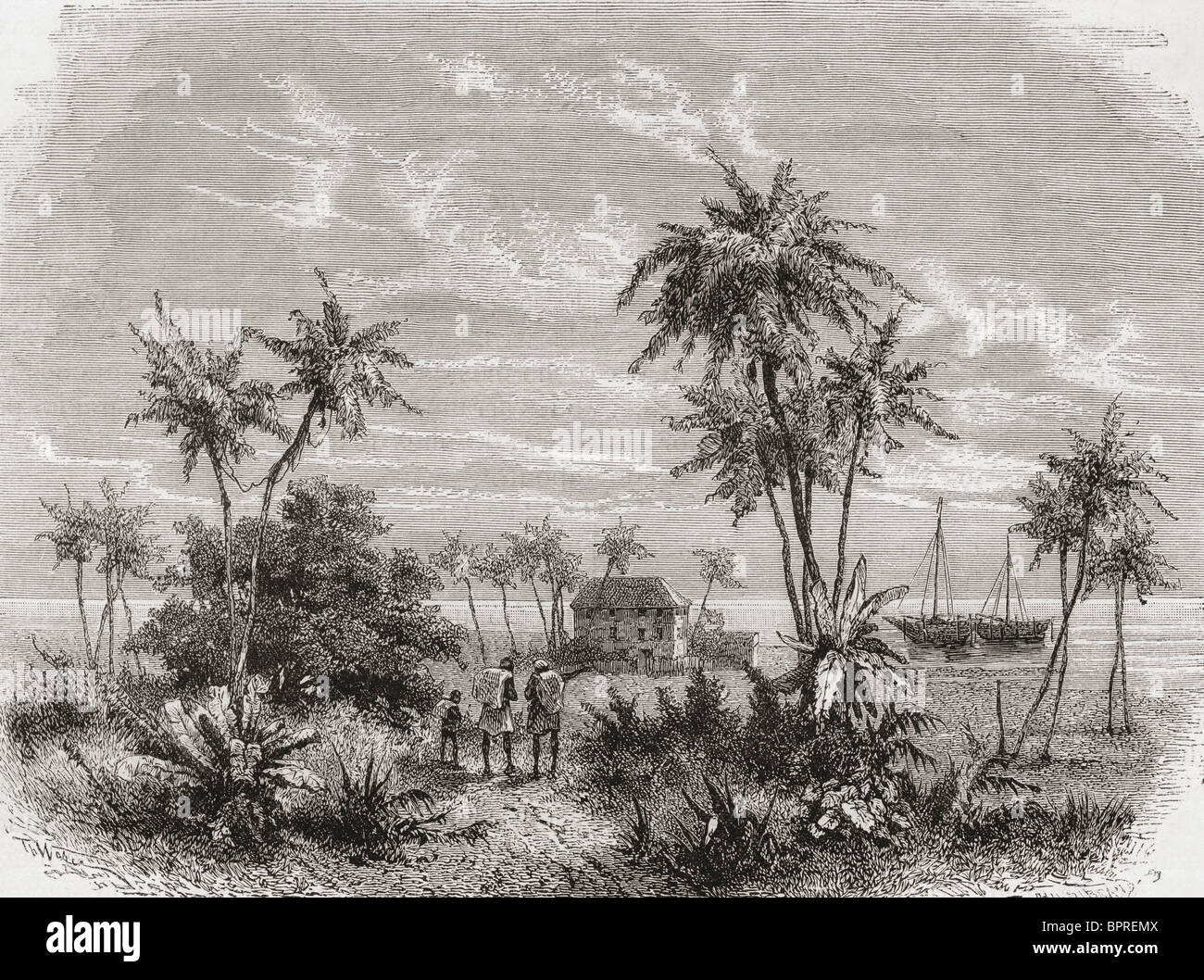 David Livingstone's house in Zanzibar, Tanzania, East Africa. Dr. David ...