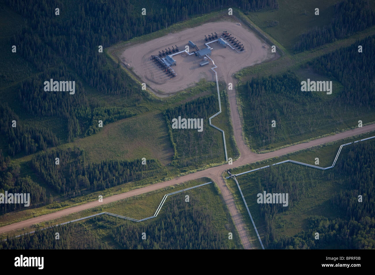 Esso SAGD Oil Wells, Cold Lake, Canada Stock Photo - Alamy