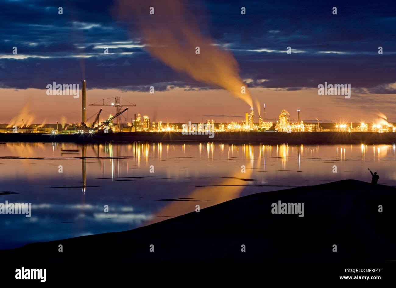 Syncrude upgrader and tailings pond, Fort McMurray, Canada Stock Photo ...
