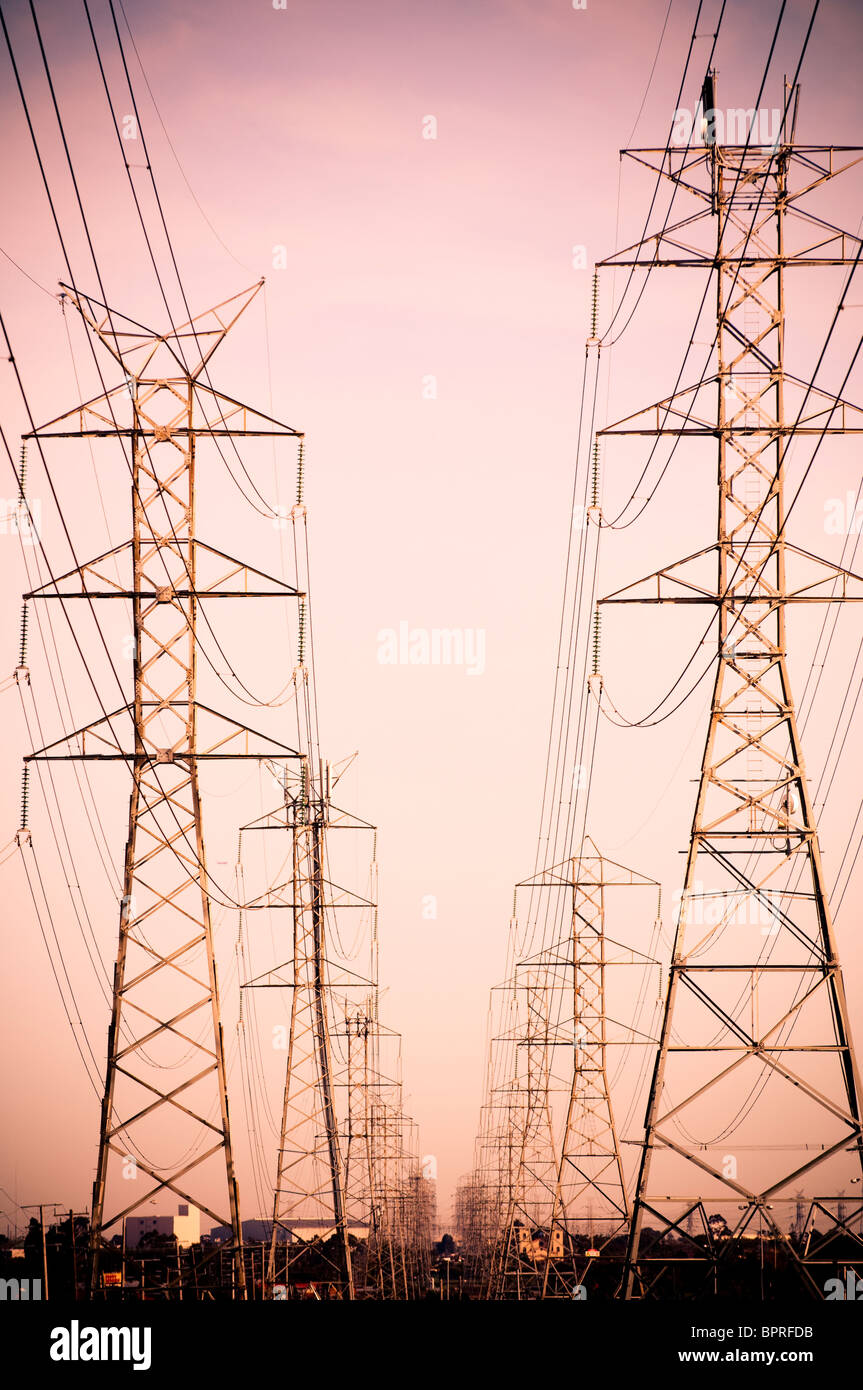 Powerline pink hi-res stock photography and images - Alamy