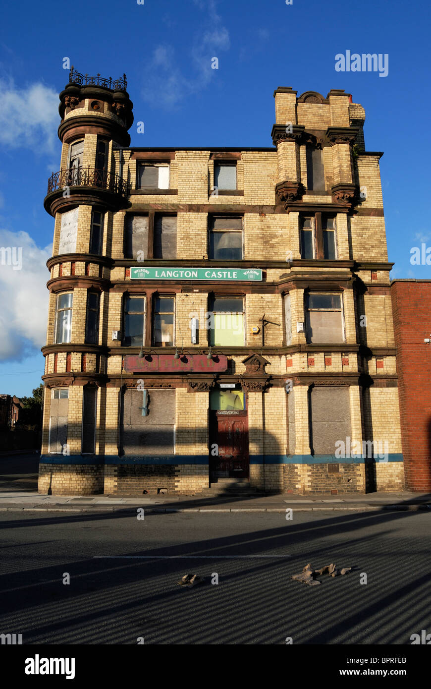 Langton Castle public house and hotel by Liverpool Docks in Bootle ...