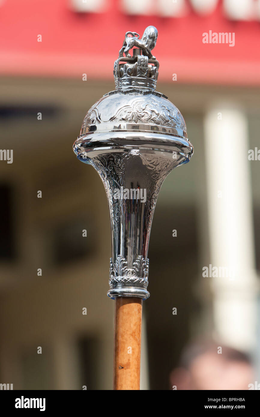 Silver head of a staff Stock Photo - Alamy