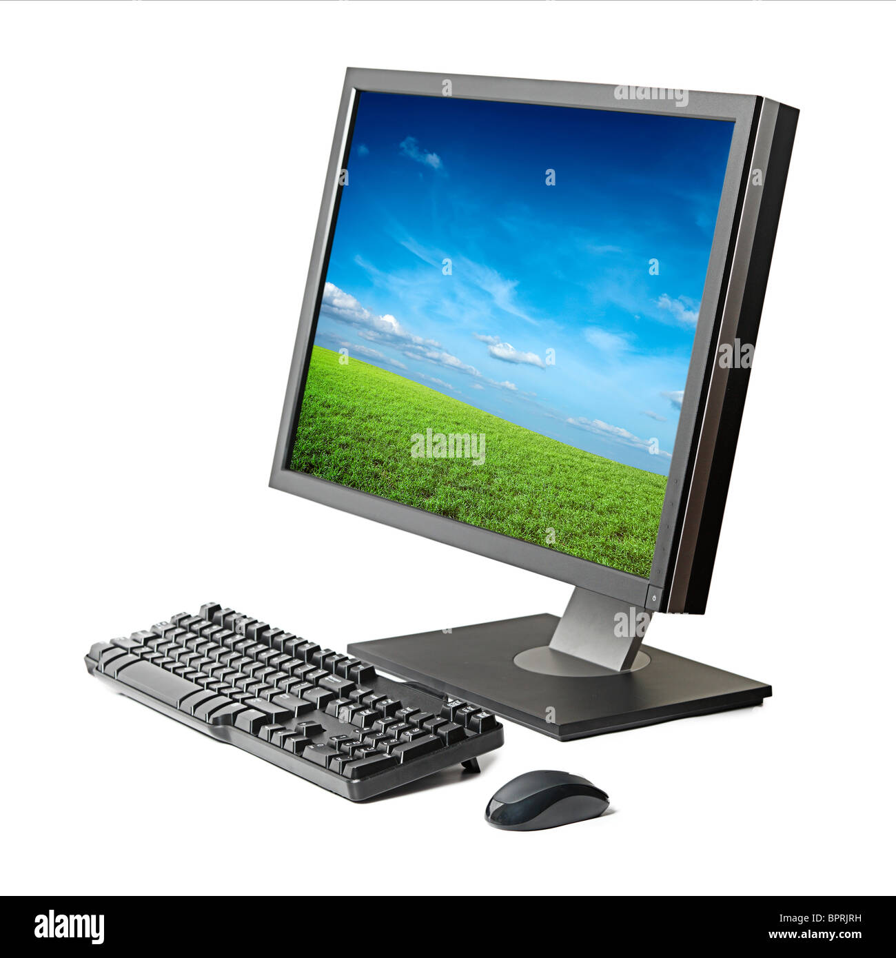 Computer workstation isolated Stock Photo - Alamy