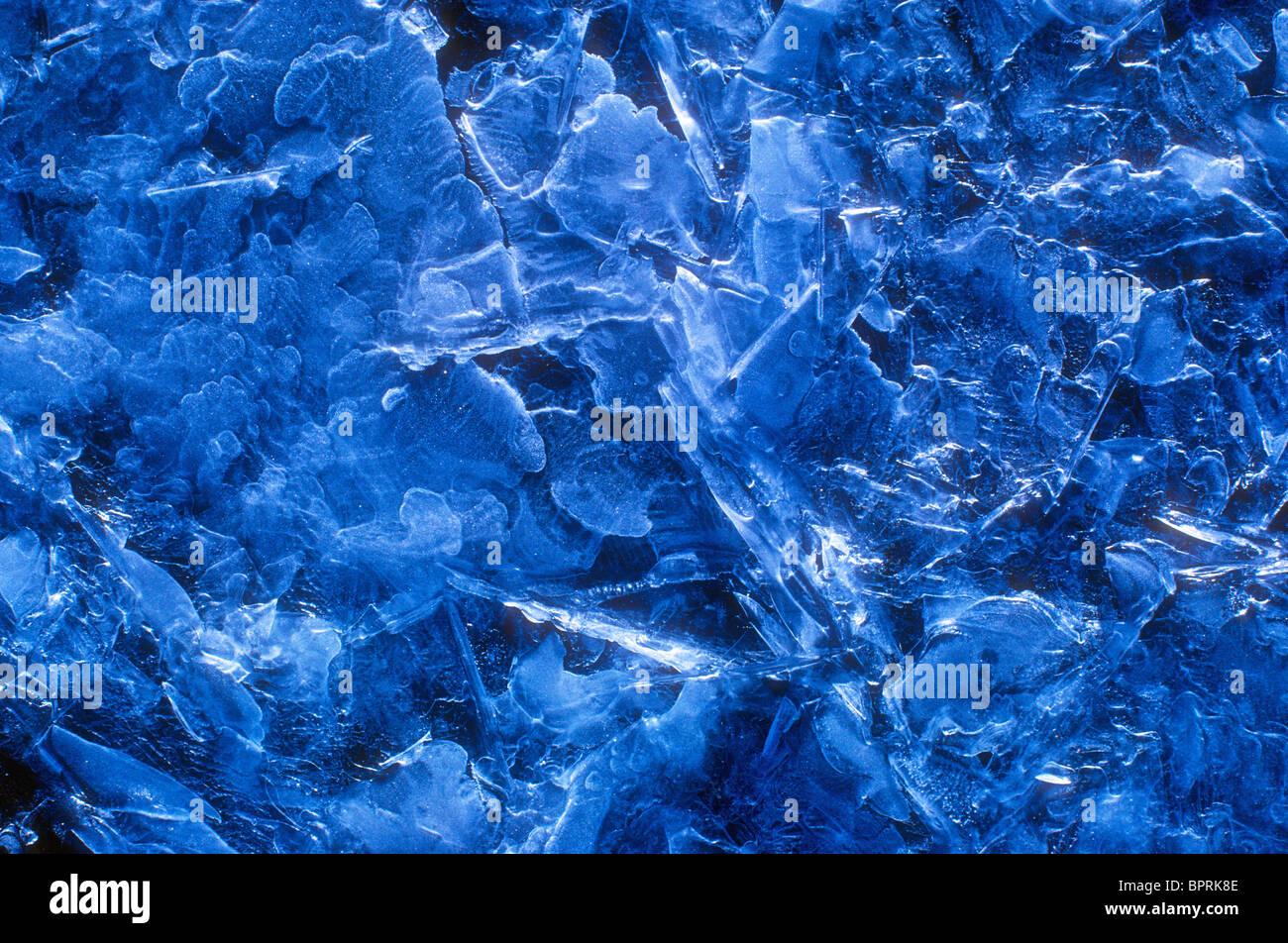 blue ice water crystals Stock Photo - Alamy