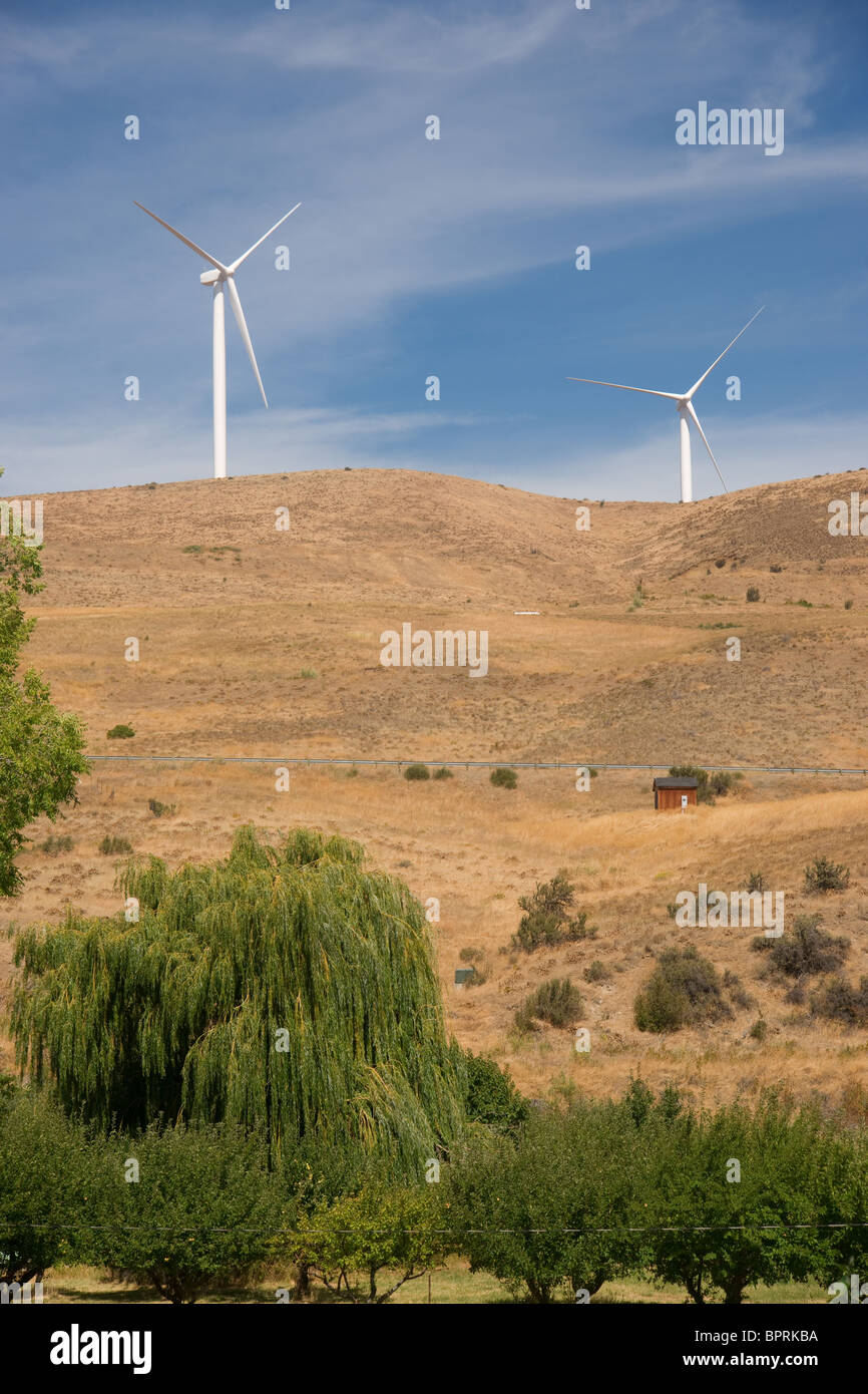 Alternative green energy rotary wind turbine Stock Photo - Alamy