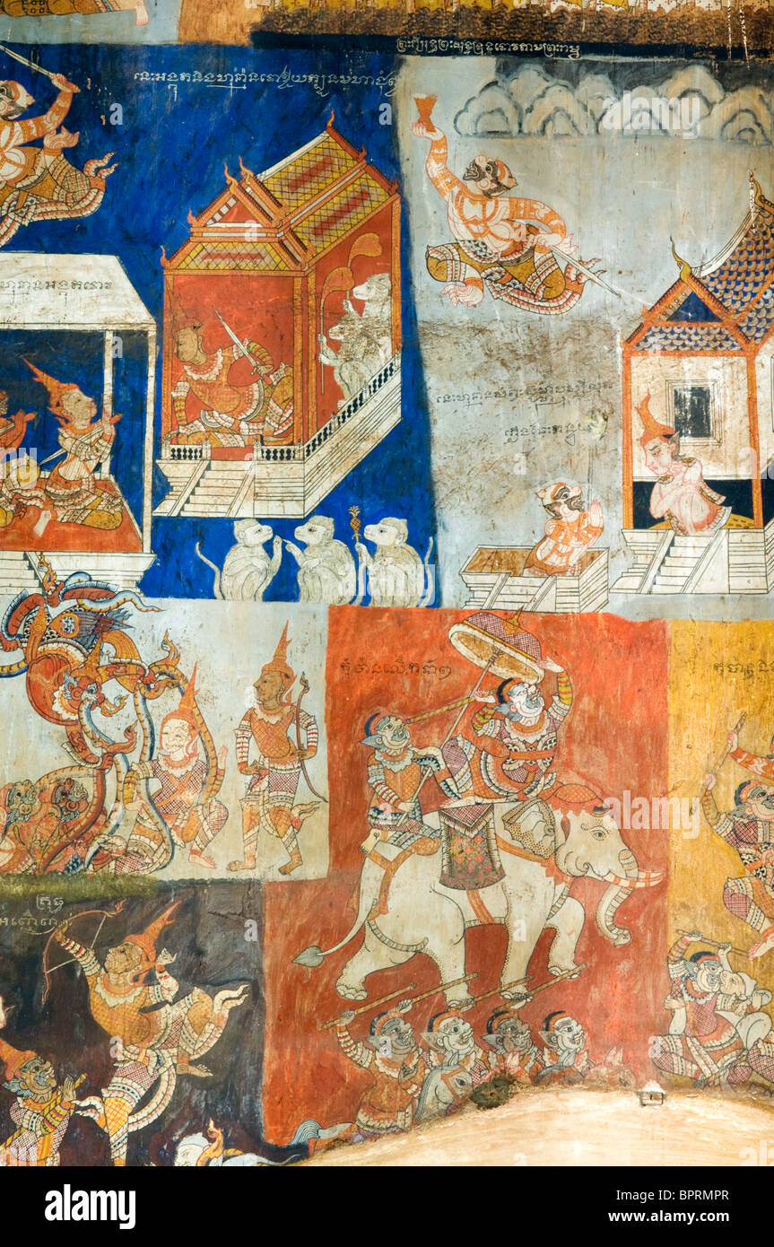 Cambodian murals hi-res stock photography and images - Alamy