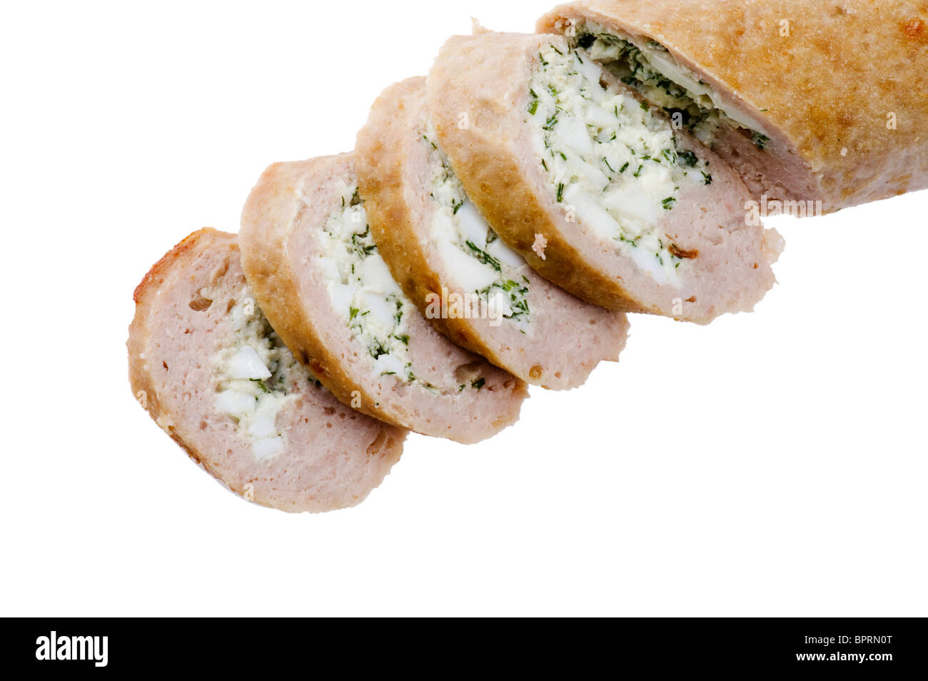 object on white - food meat roll Stock Photo - Alamy