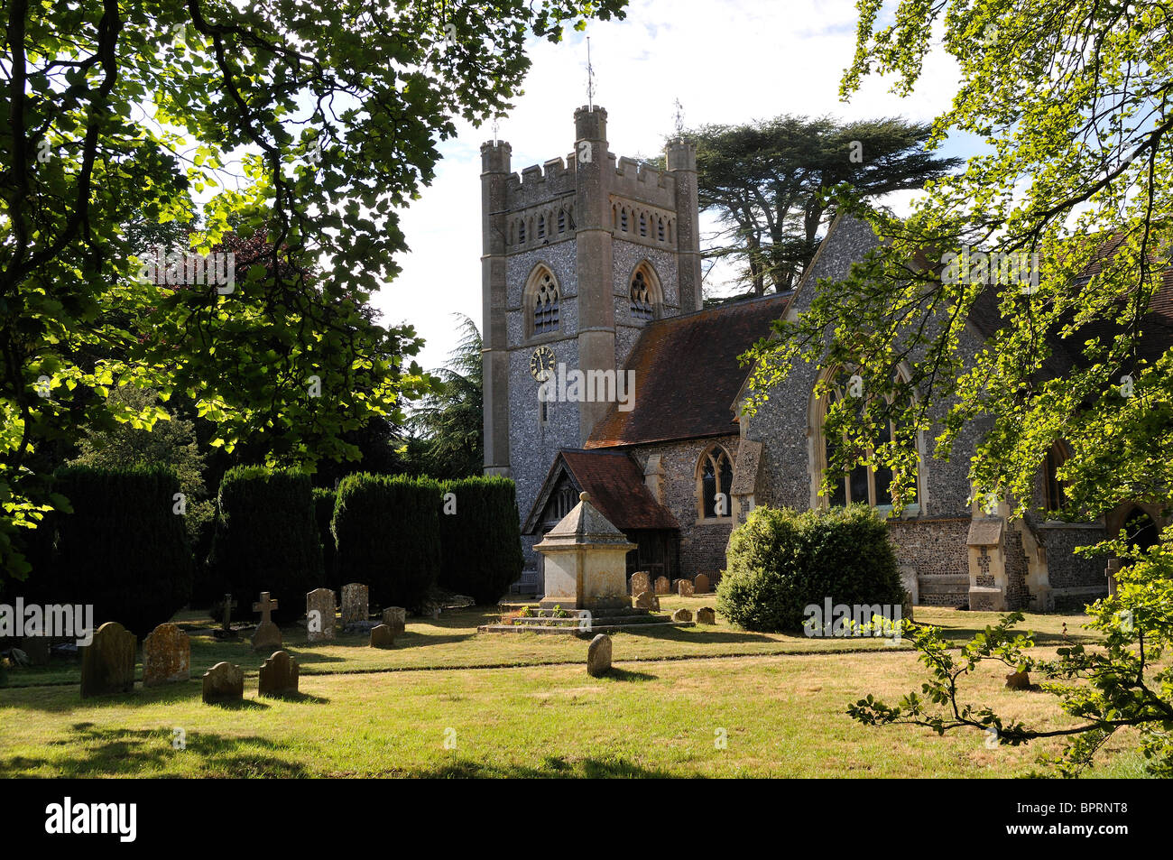 Church in Hambledon Village, Oxfordshire three miles to the east of ...
