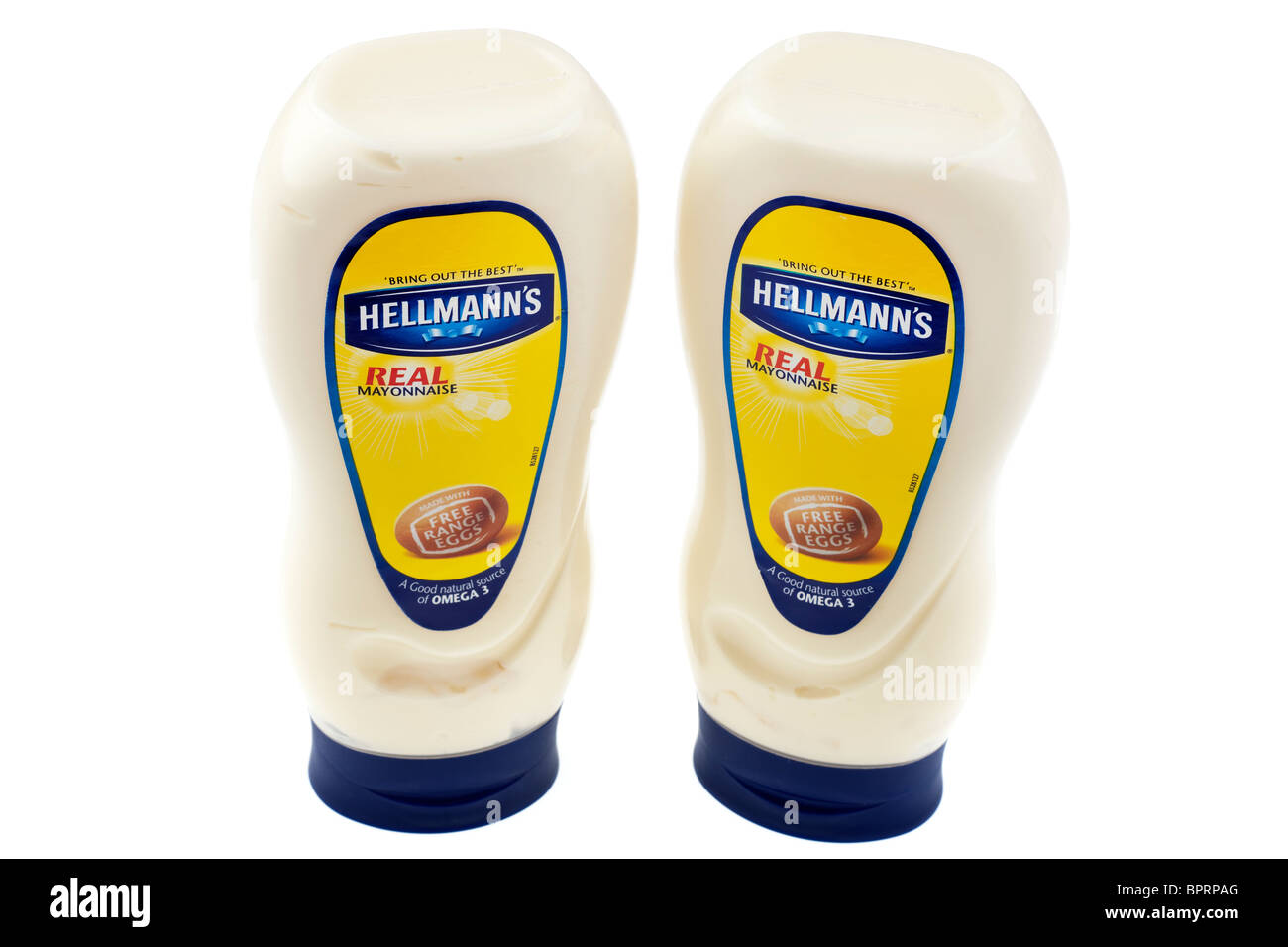 Two plastic containers of Hellmann's real mayonnaise Stock Photo - Alamy