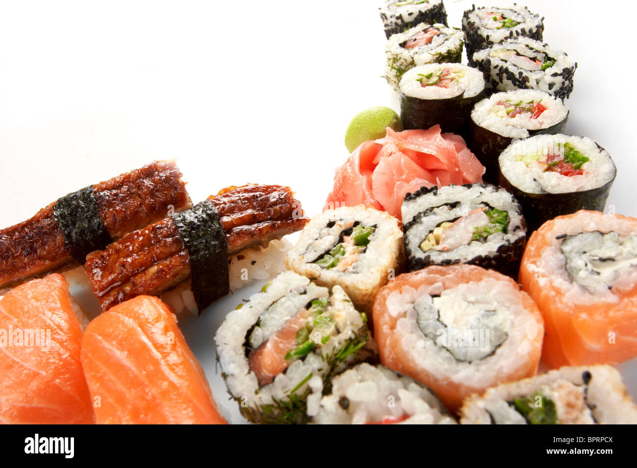 Different types of sushi Stock Photo - Alamy