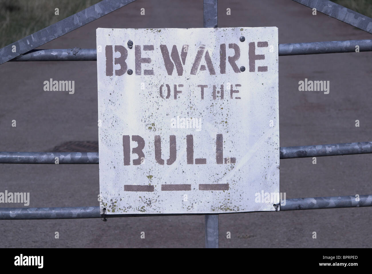 Beware of the bull sign hi-res stock photography and images - Alamy