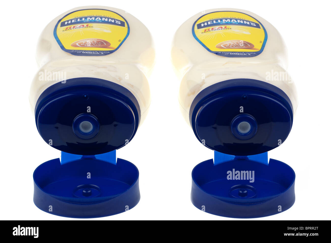 Two plastic containers of Hellmann's real mayonnaise Stock Photo - Alamy
