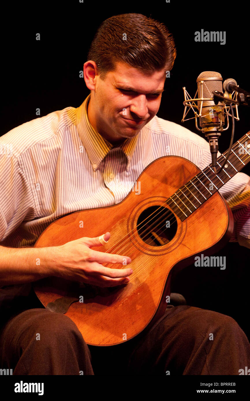 American country singer Frank Fairfield performing at South Street ...