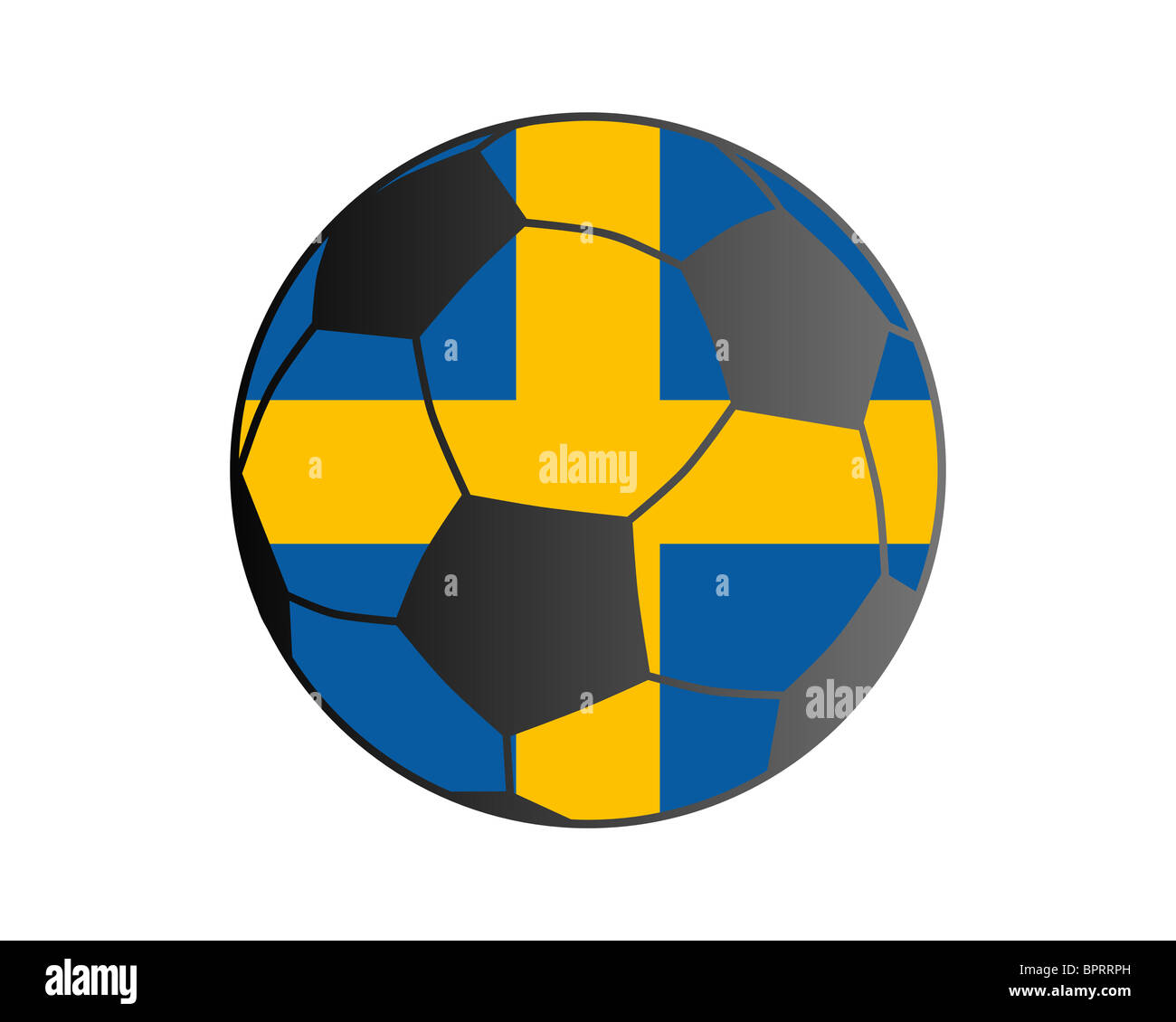 Flag of Sweden and soccer ball Stock Photo - Alamy