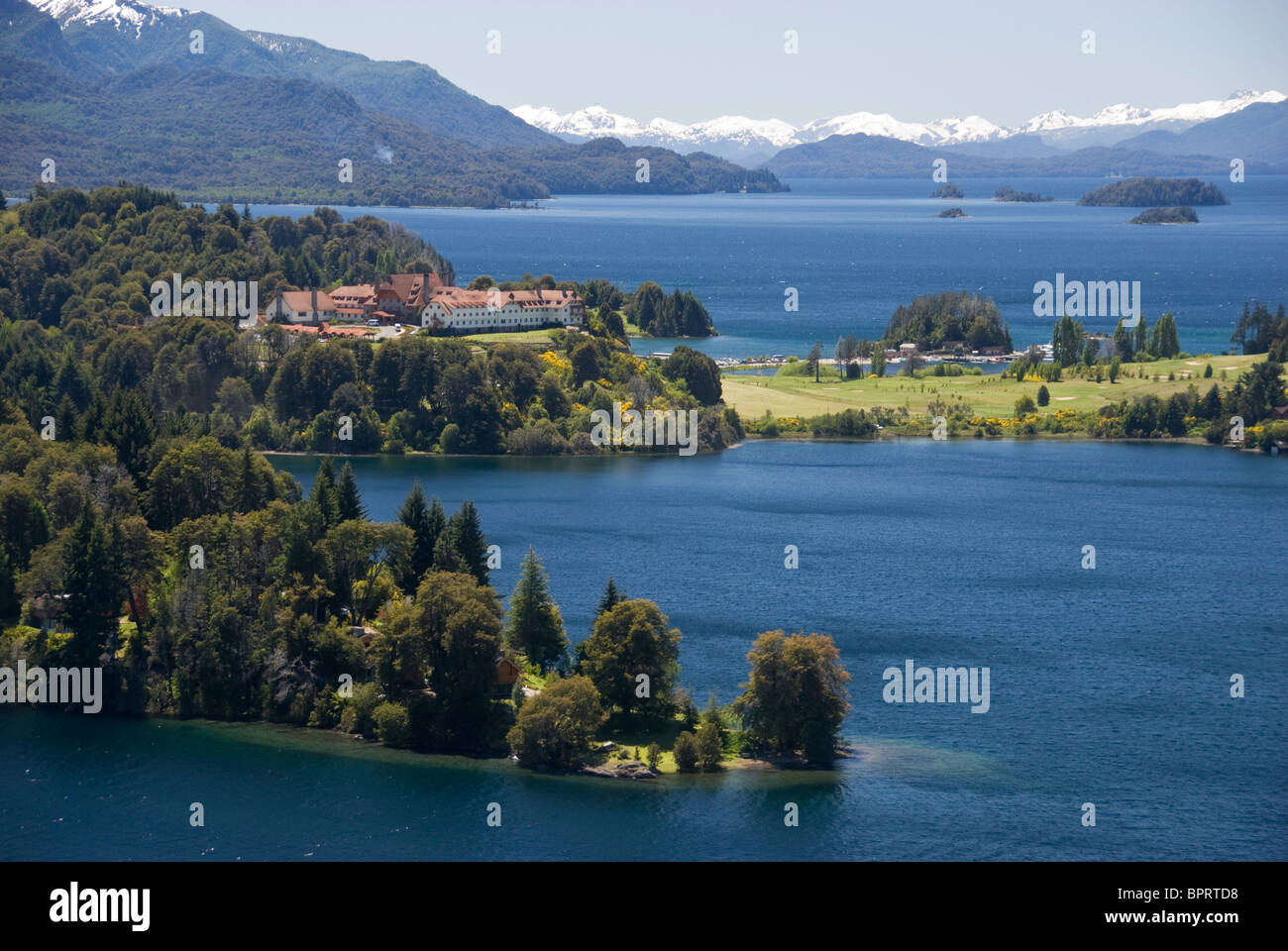 Elk199-1095 Argentina, Bariloche, Puerto Panuela, Lago Nahuel Huapi ...