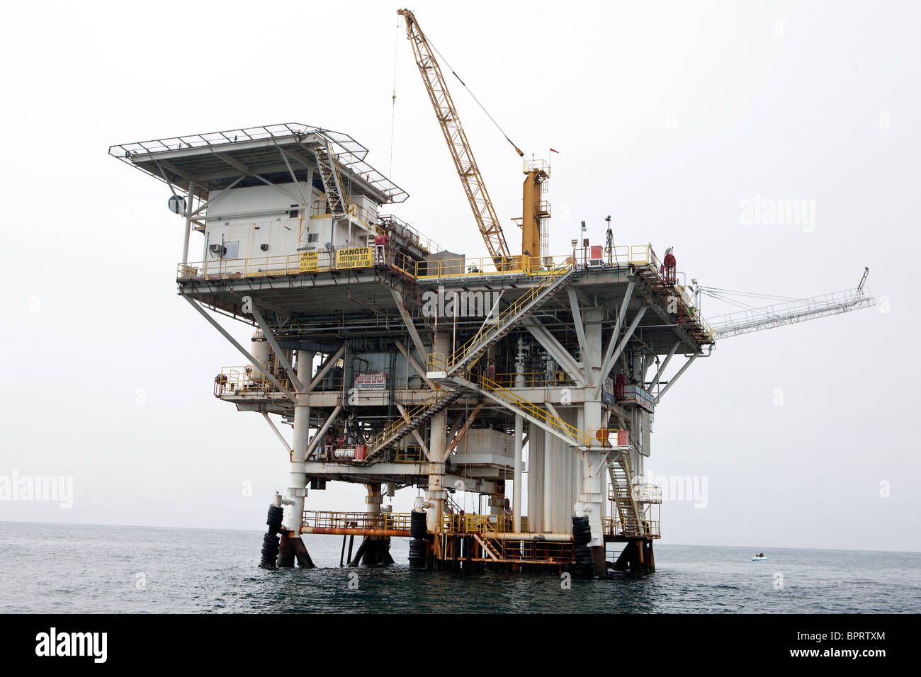 Oil Platform Gina, off the coast of Ventura, California, United States ...