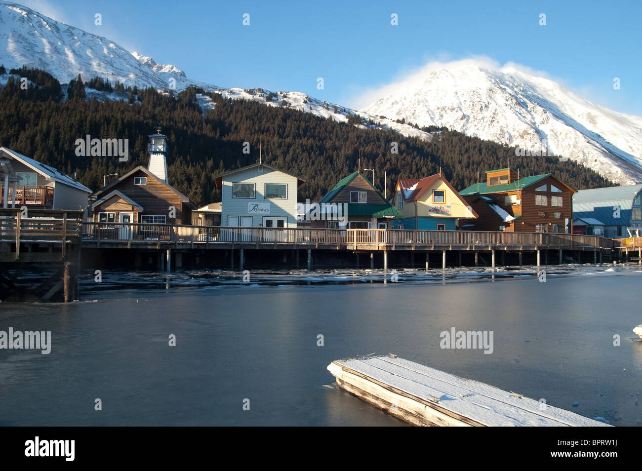 Seward Alaska Resurrection Bay with boats and Marina Stock Photo - Alamy