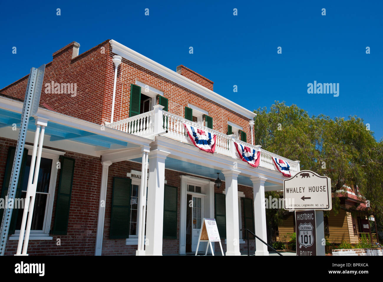 Exterior of Whaley House, Old Town San Diego, California, United States ...