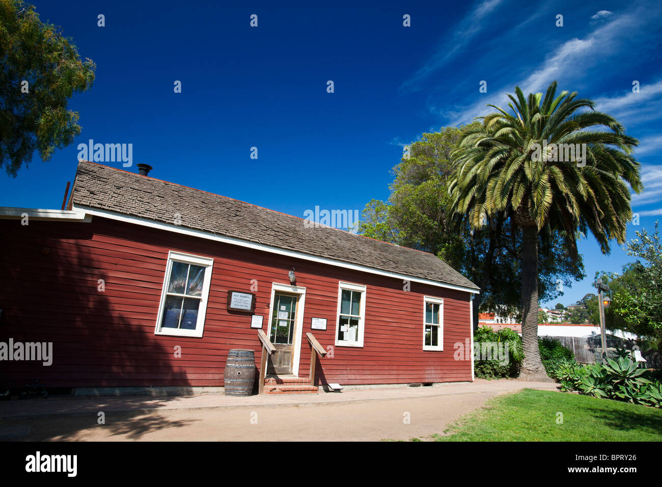 Exterior of the Mason Street School, Old Town San Diego, California ...