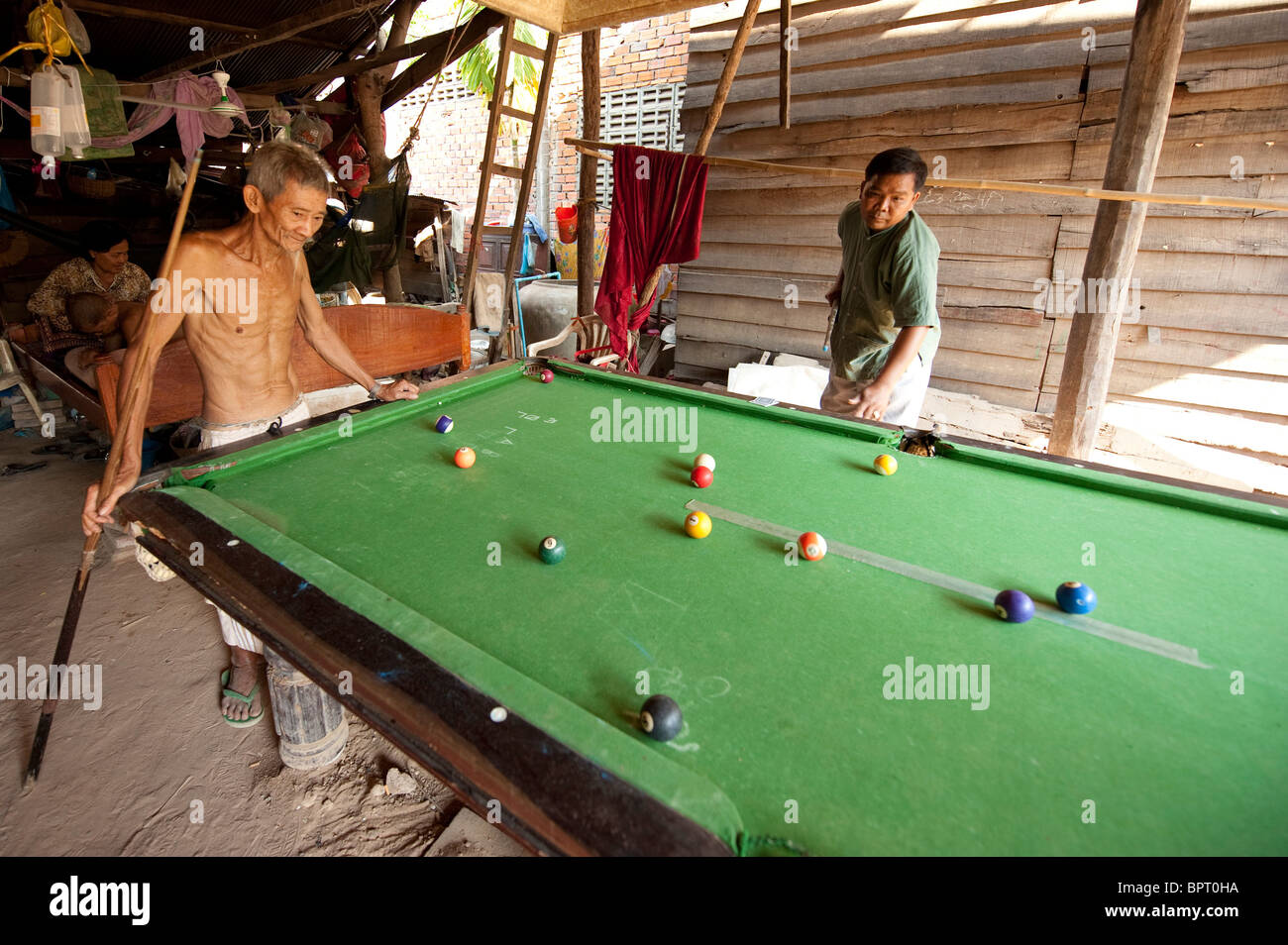 Snooker game, Siem Reap, Cambodia Stock Photo - Alamy