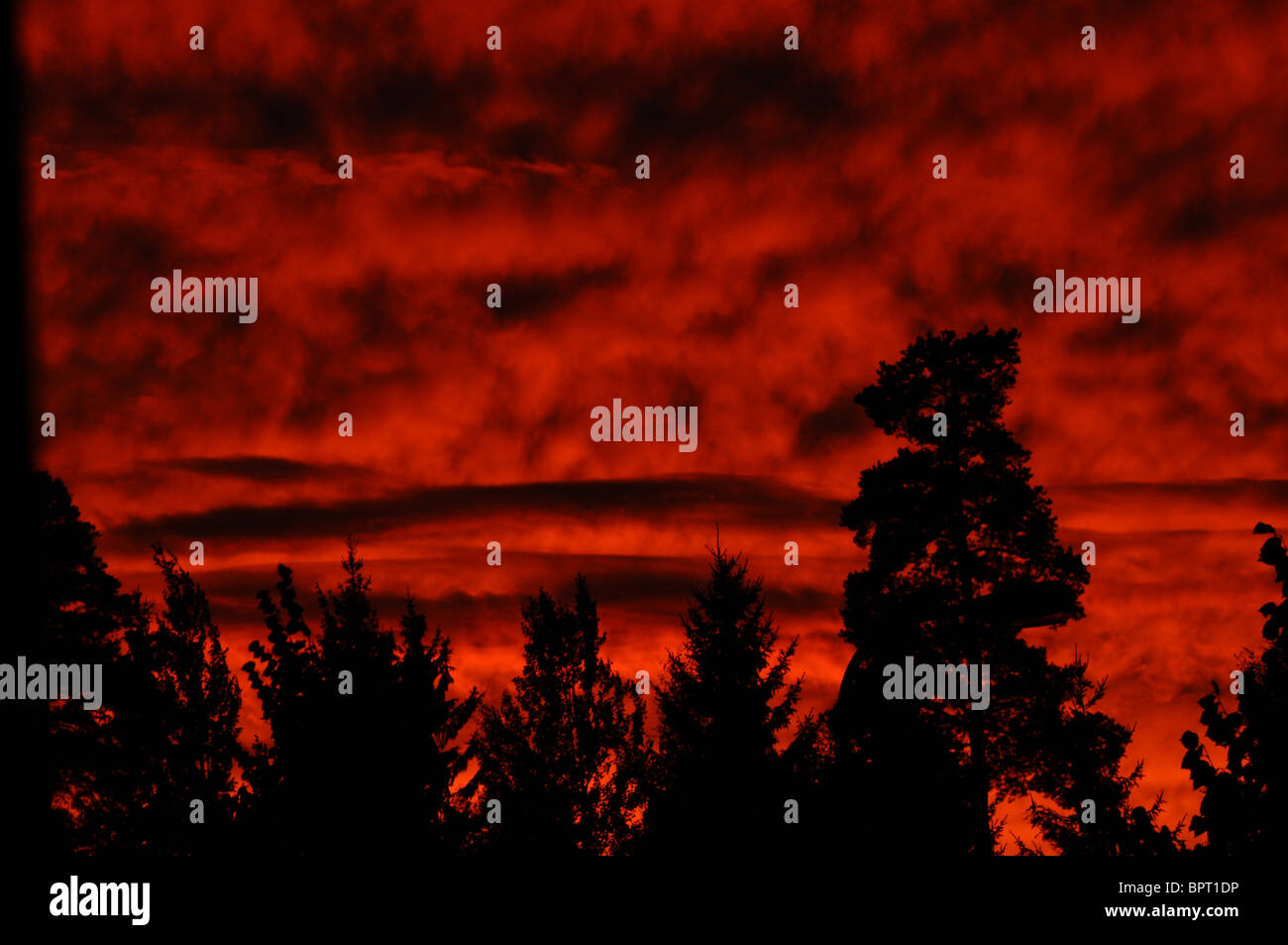 The sky is burning Stock Photo - Alamy