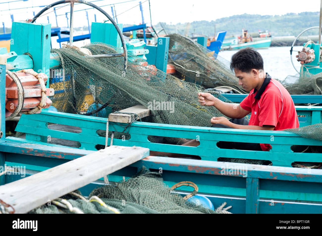 Cambodian net fishing hi-res stock photography and images - Alamy