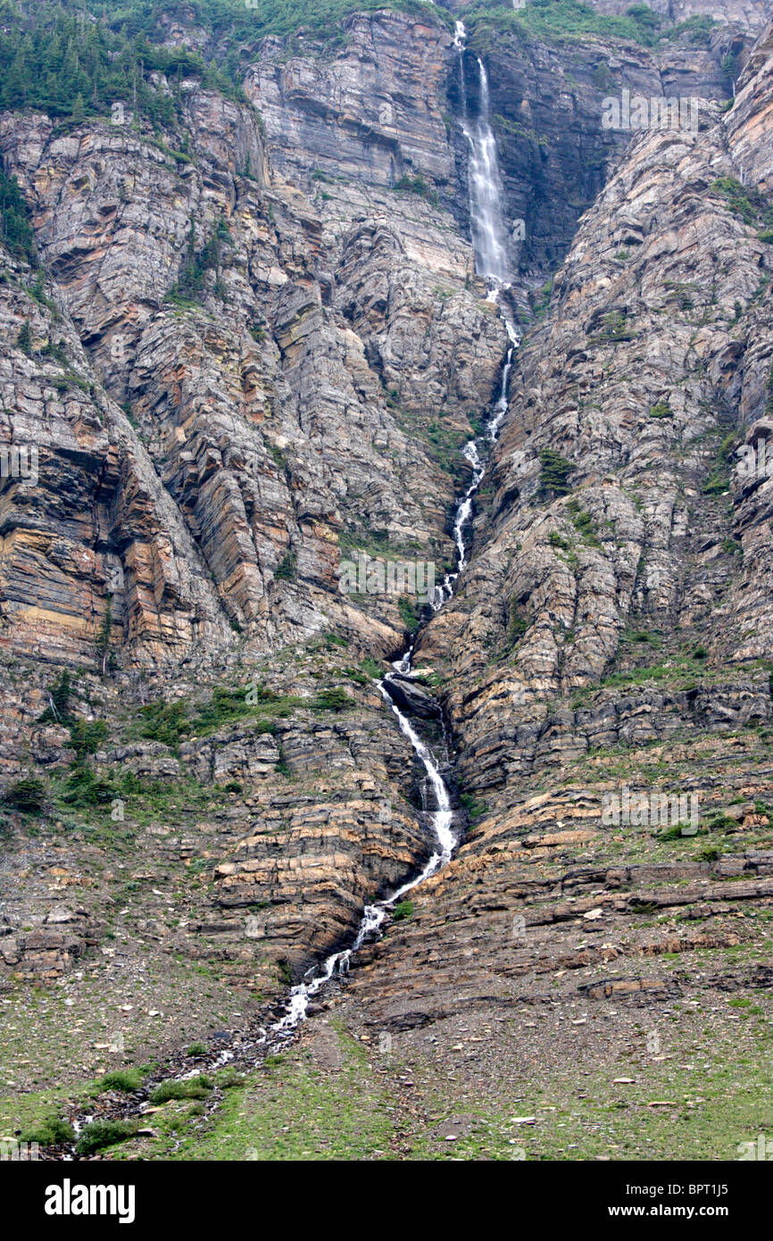Waterfall glacier national park hi-res stock photography and images - Alamy