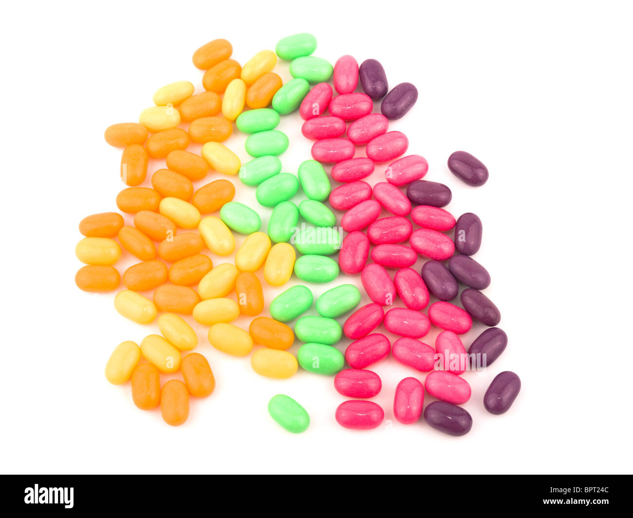 Colorful sweet candies on white background Stock Photo - Alamy